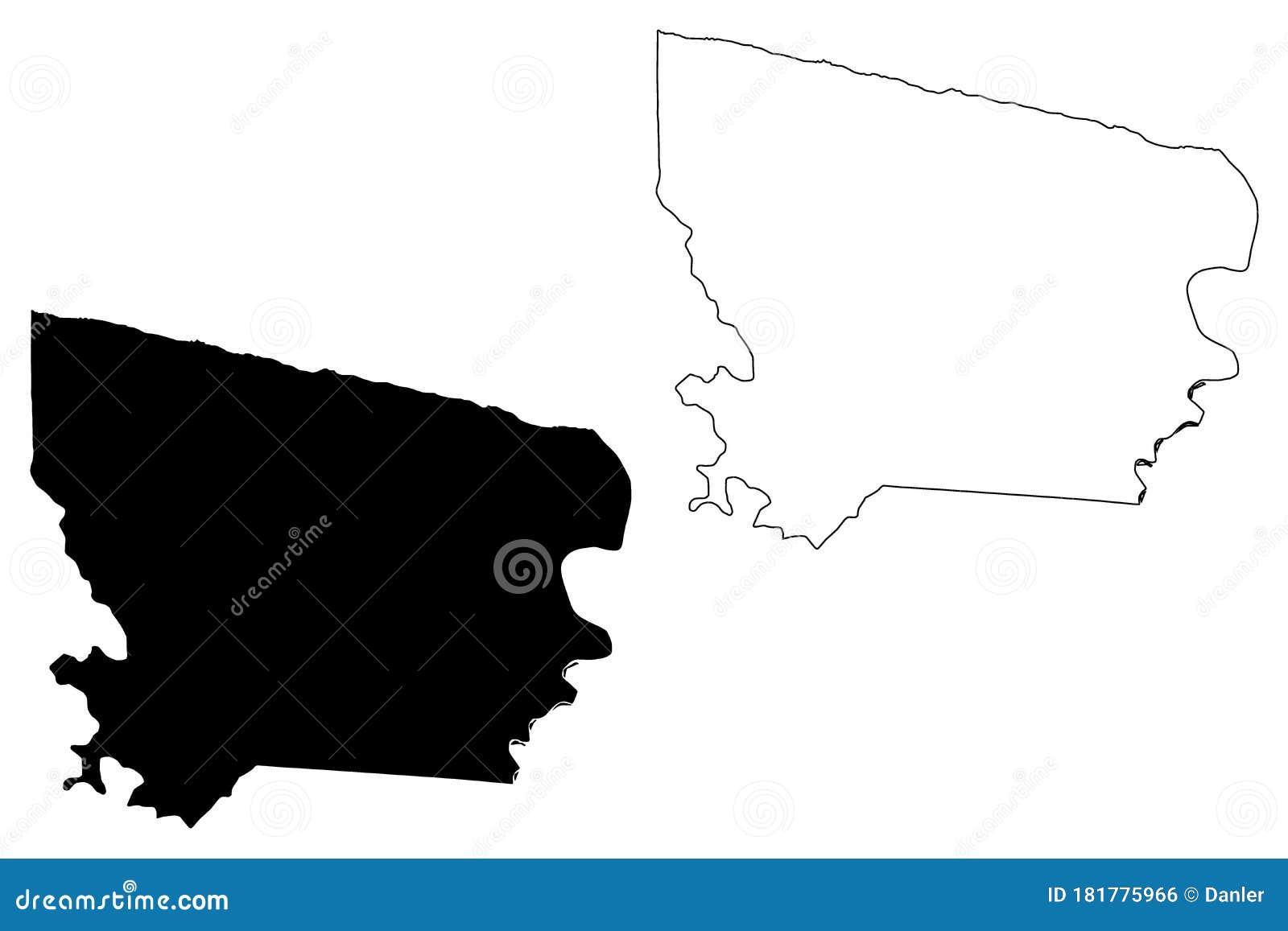 Coronie District Surinam, Republic of Suriname Map Vector Illustration ...