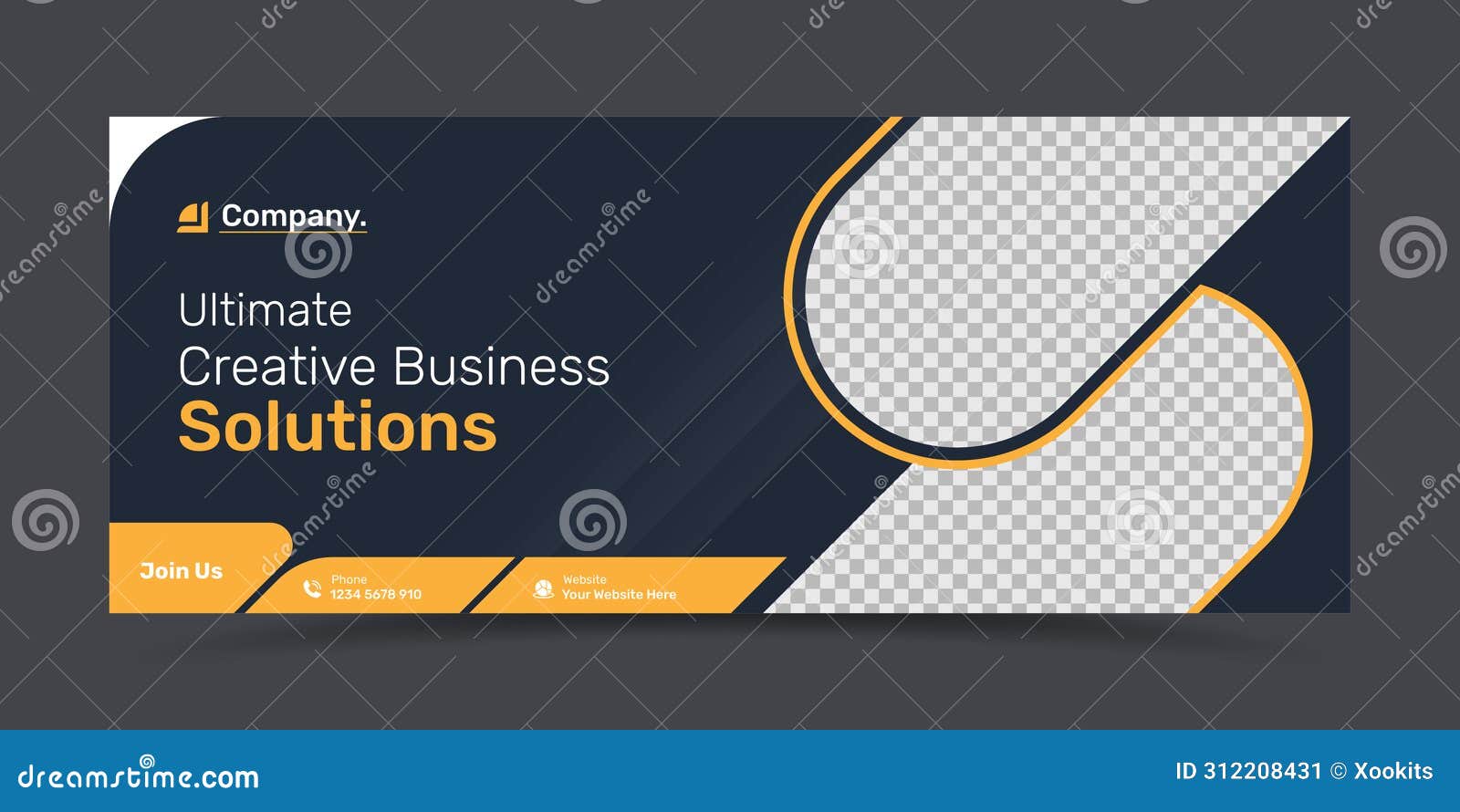Corporate Ads Presentation Minimalist Dark Web Banner Template Stock ...