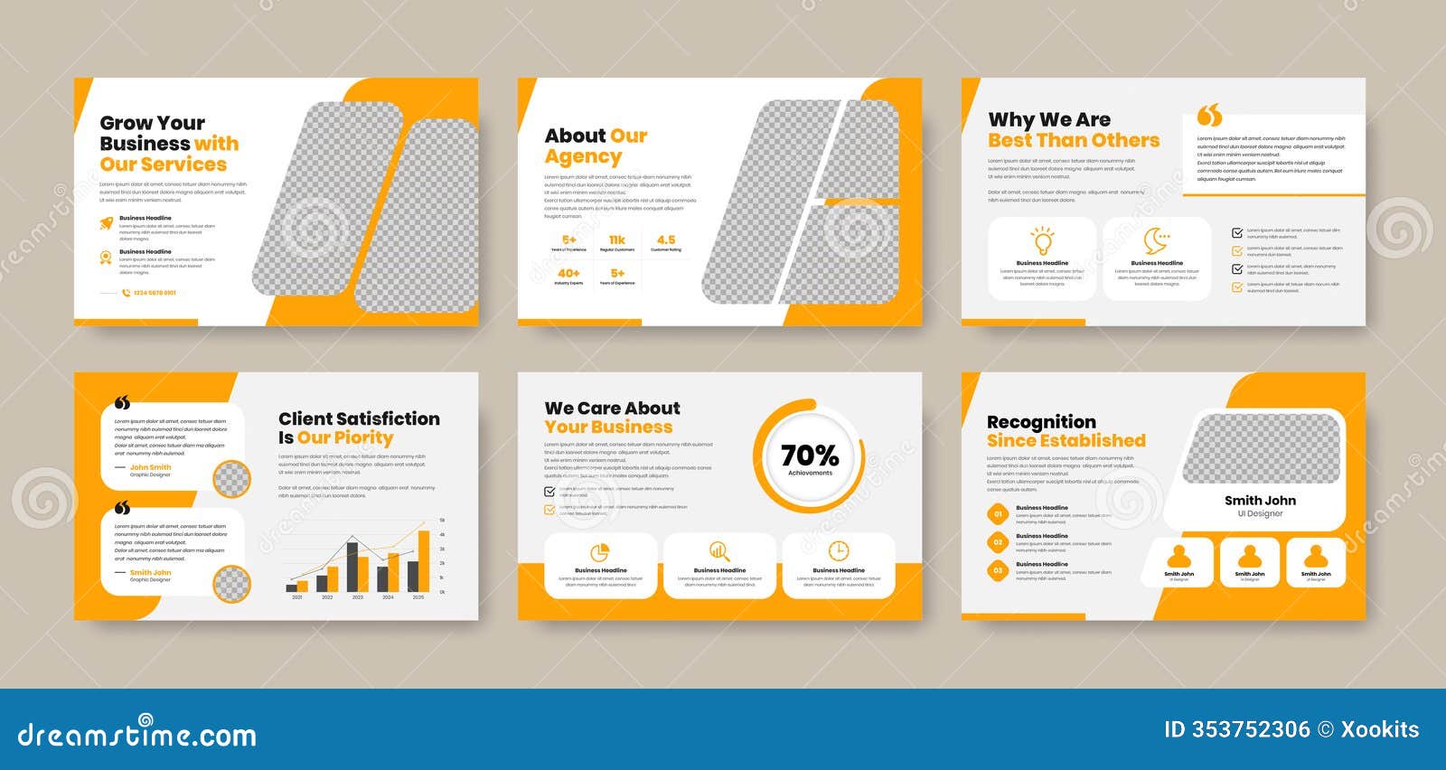 Corporate Annual Business Report and Data Presentation Simple Slider ...