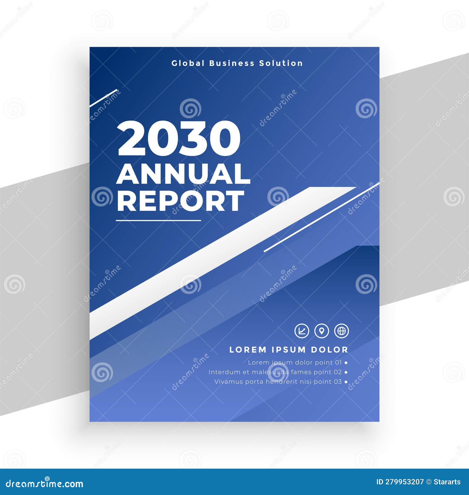 Corporate Annual Report Layout for Business Yearly Data Stock Vector ...