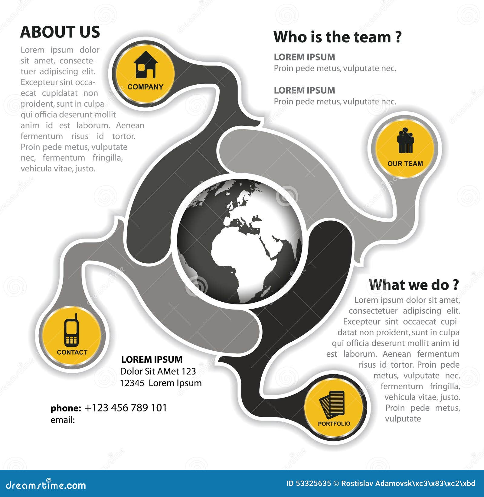 Corporate Background with Icons for the Introduction of the Comp Stock ...