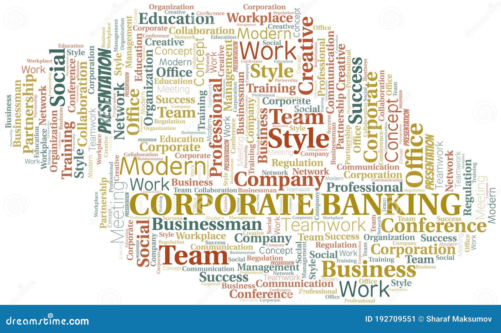 Corporate Banking Vector Word Cloud, Made with Text only. Stock Vector ...