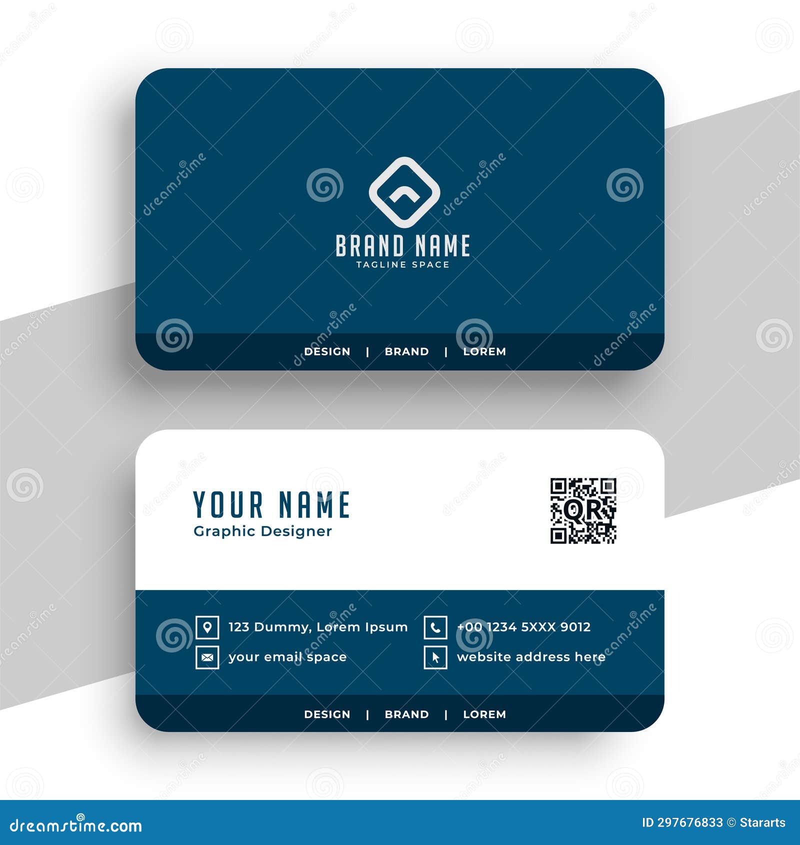 Business Visiting Card Templates Design Cartoon Vector | CartoonDealer ...