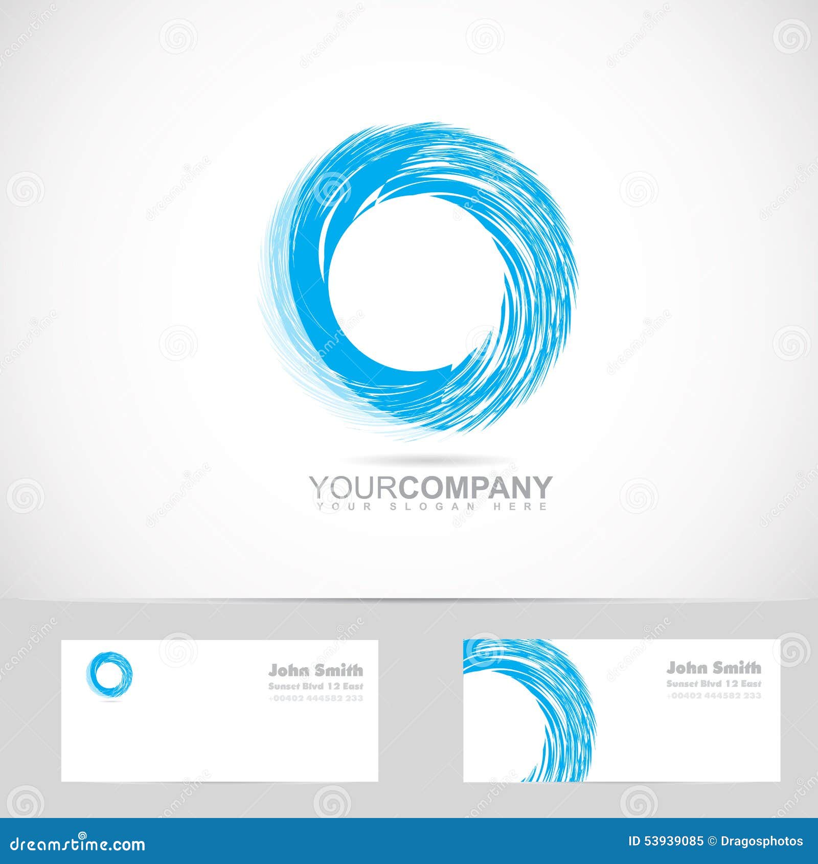 Corporate Blue Grunge Circle Logo Stock Vector - Illustration of logo ...