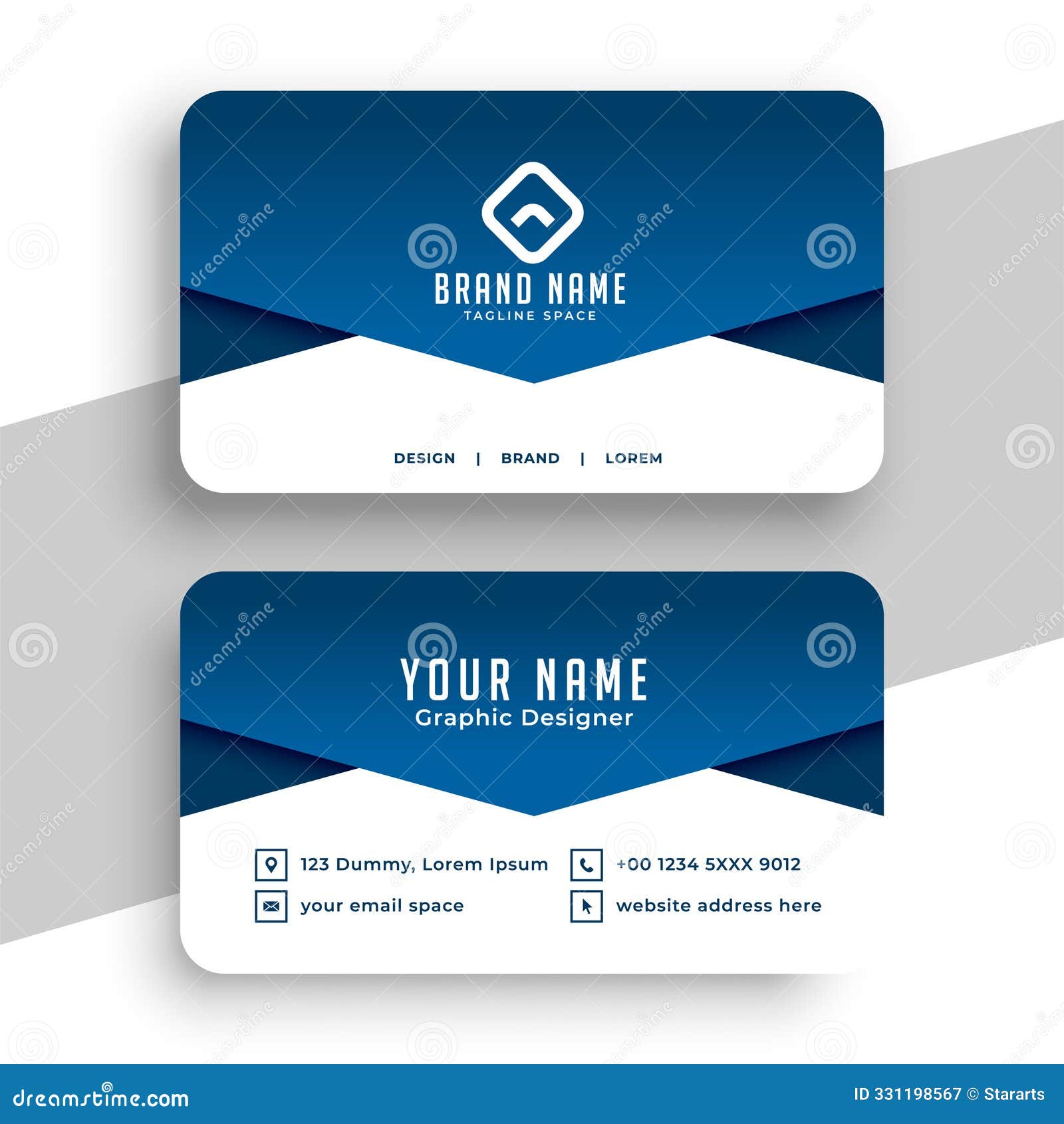 Corporate Blue Ready Business Visiting Card Template Stock Illustration ...