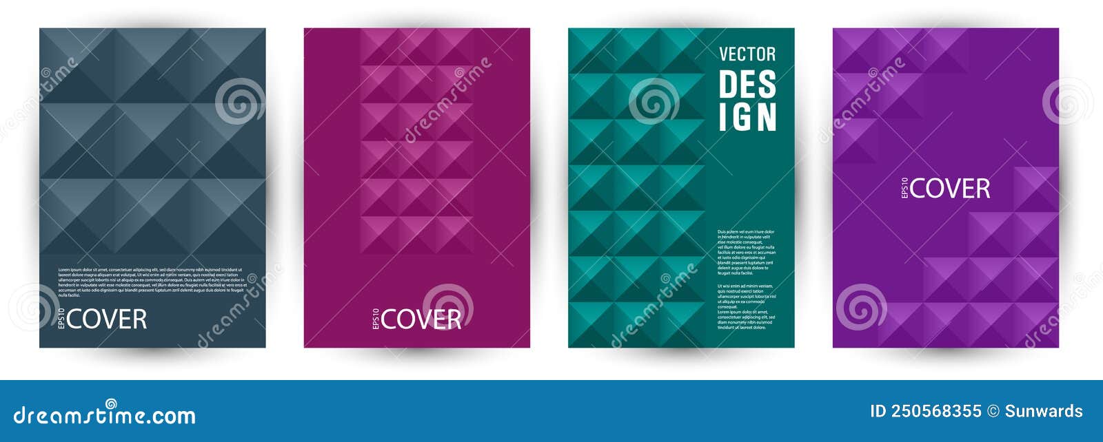 Corporate Booklet Front Page Layout Bundle Geometric Design. Modernism ...