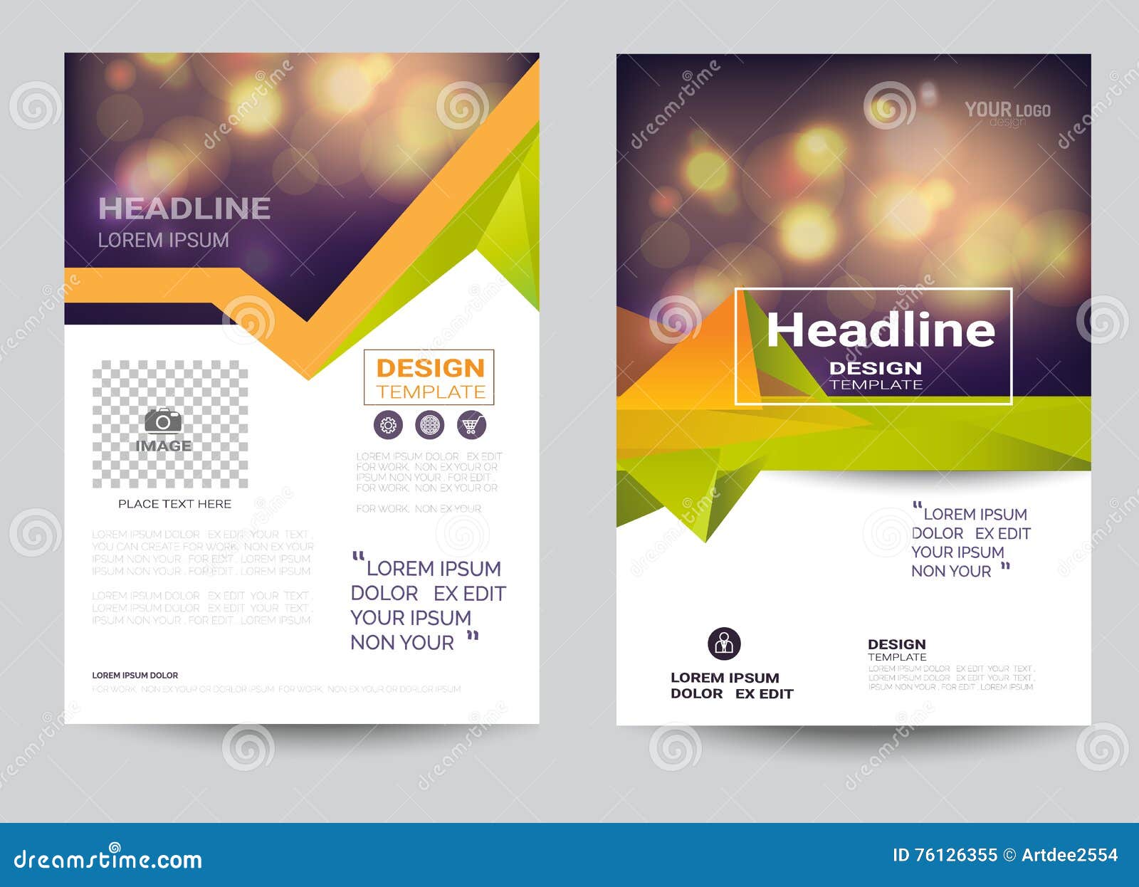 Corporate Brochure Flyer Design Layout Template in A4 Size Stock Vector ...
