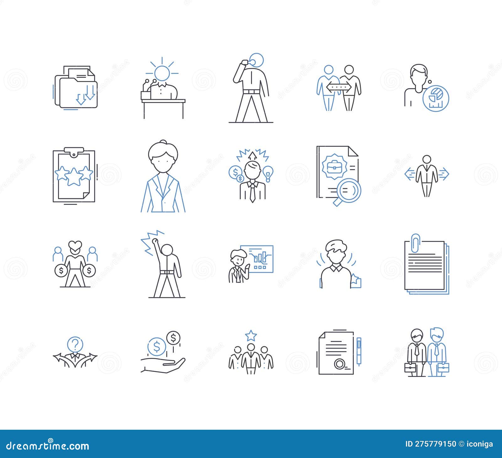 Corporate Facility Line Icons Collection. Office, Building, Corporate ...
