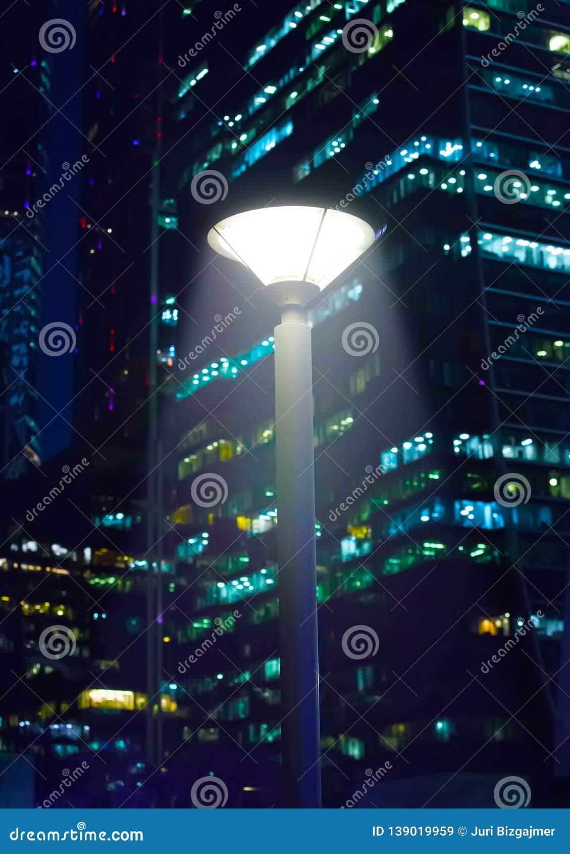Corporate Building at Night Stock Image - Image of illuminated ...