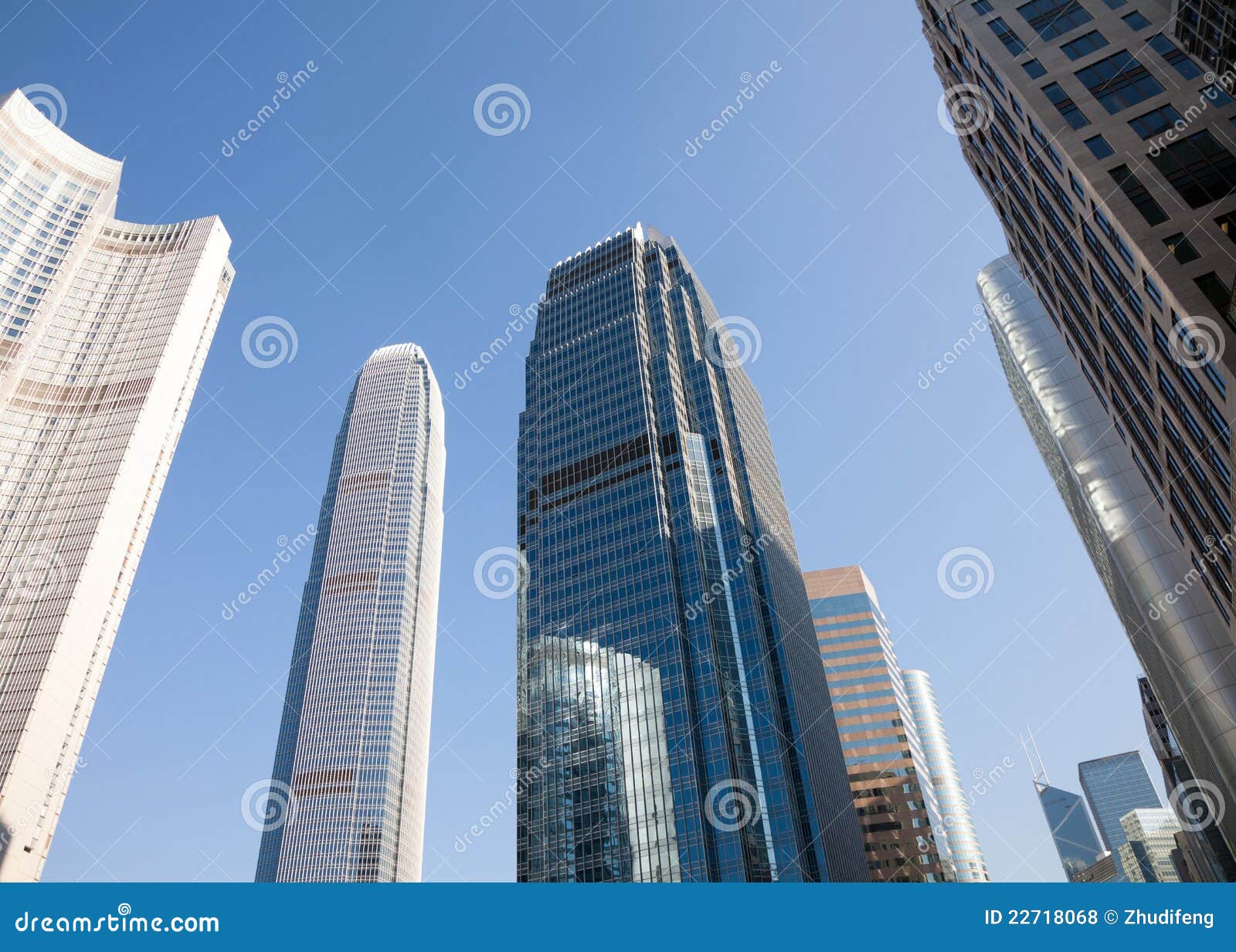 Corporate Buildings in Perspective Stock Photo - Image of futuristic ...