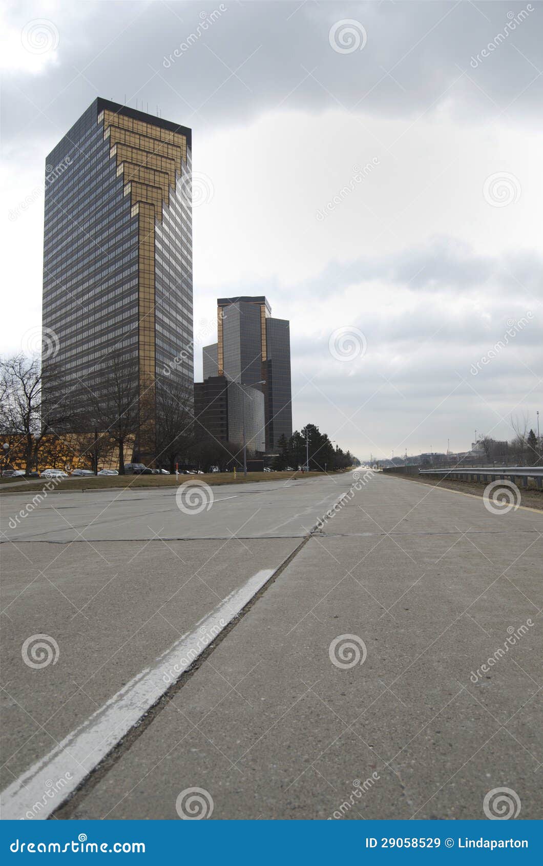 Corporate Buildings with Road Stock Image - Image of corporation, road ...