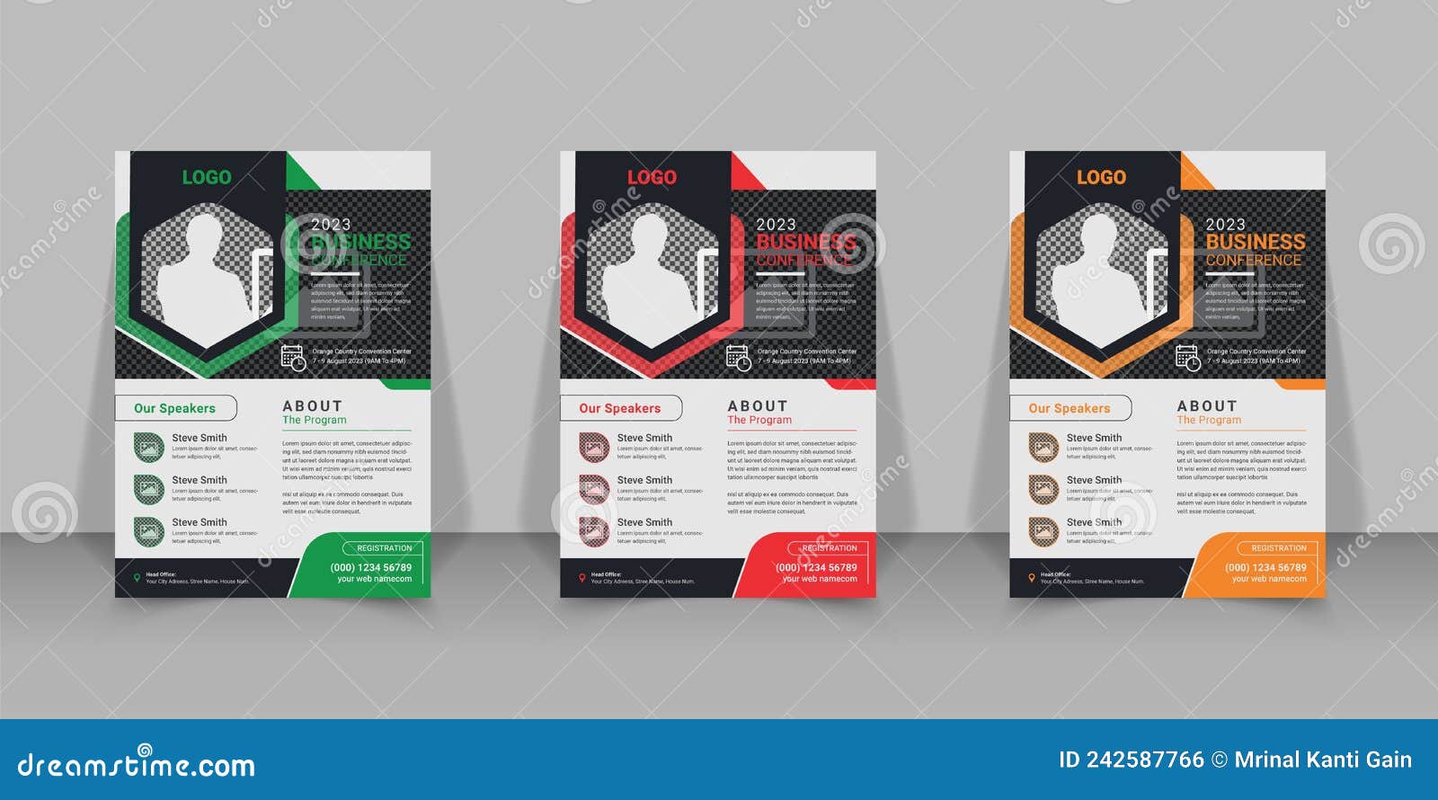 Corporate Business Conference Flyer Template Vector Design, Business ...