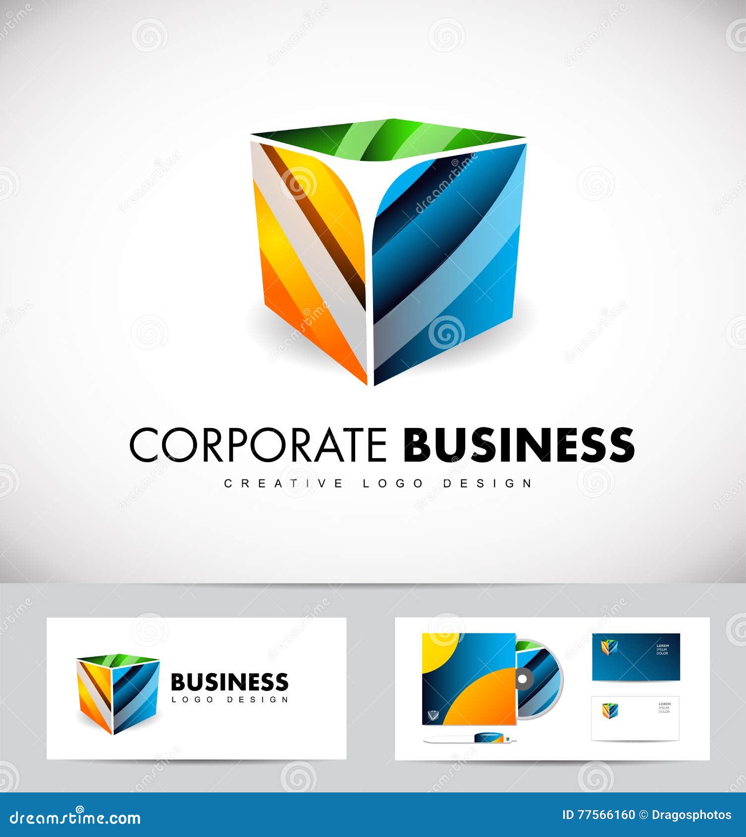 Corporate Business 3d Cube Logo Icon Design Stock Vector - Illustration ...