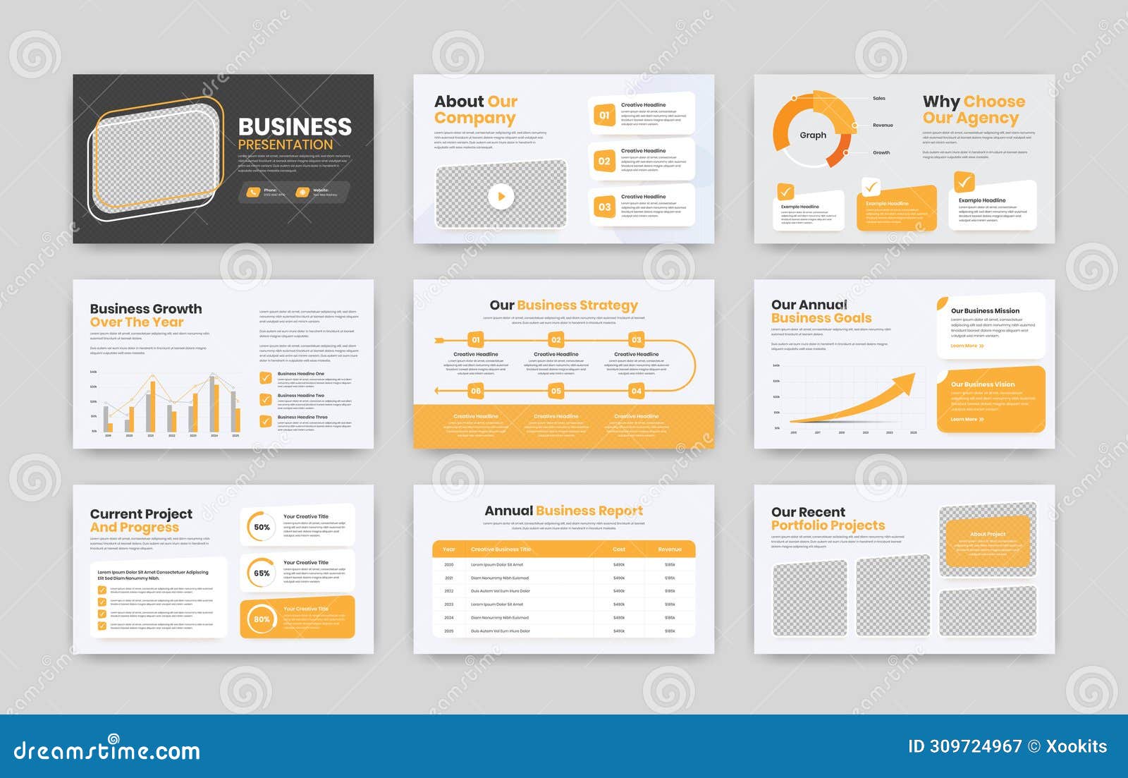 Corporate Business Overview and Data Presentation Modern Slider Layout Design Stock Vector ...