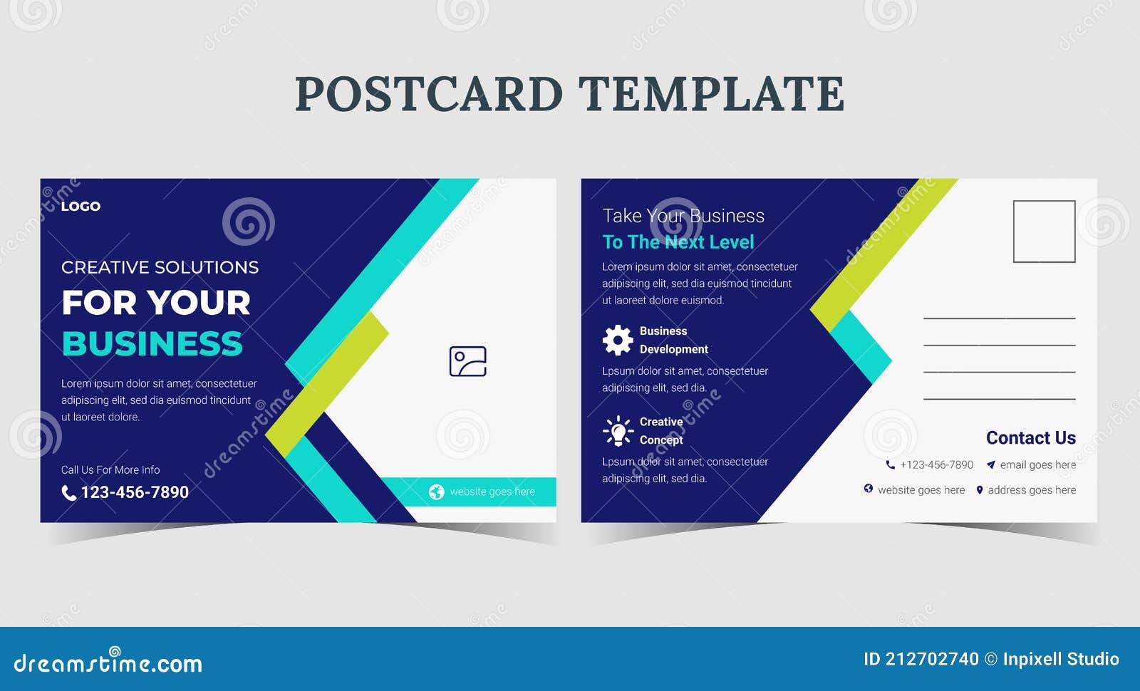 Corporate Business Postcard Template Design, Postcard for Business ...