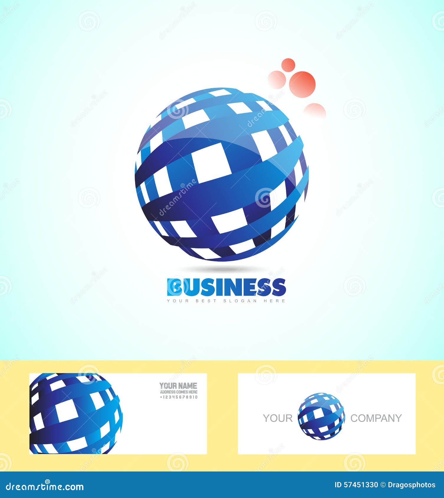 Corporate Business Sphere Logo 3d Stock Vector - Illustration of ...