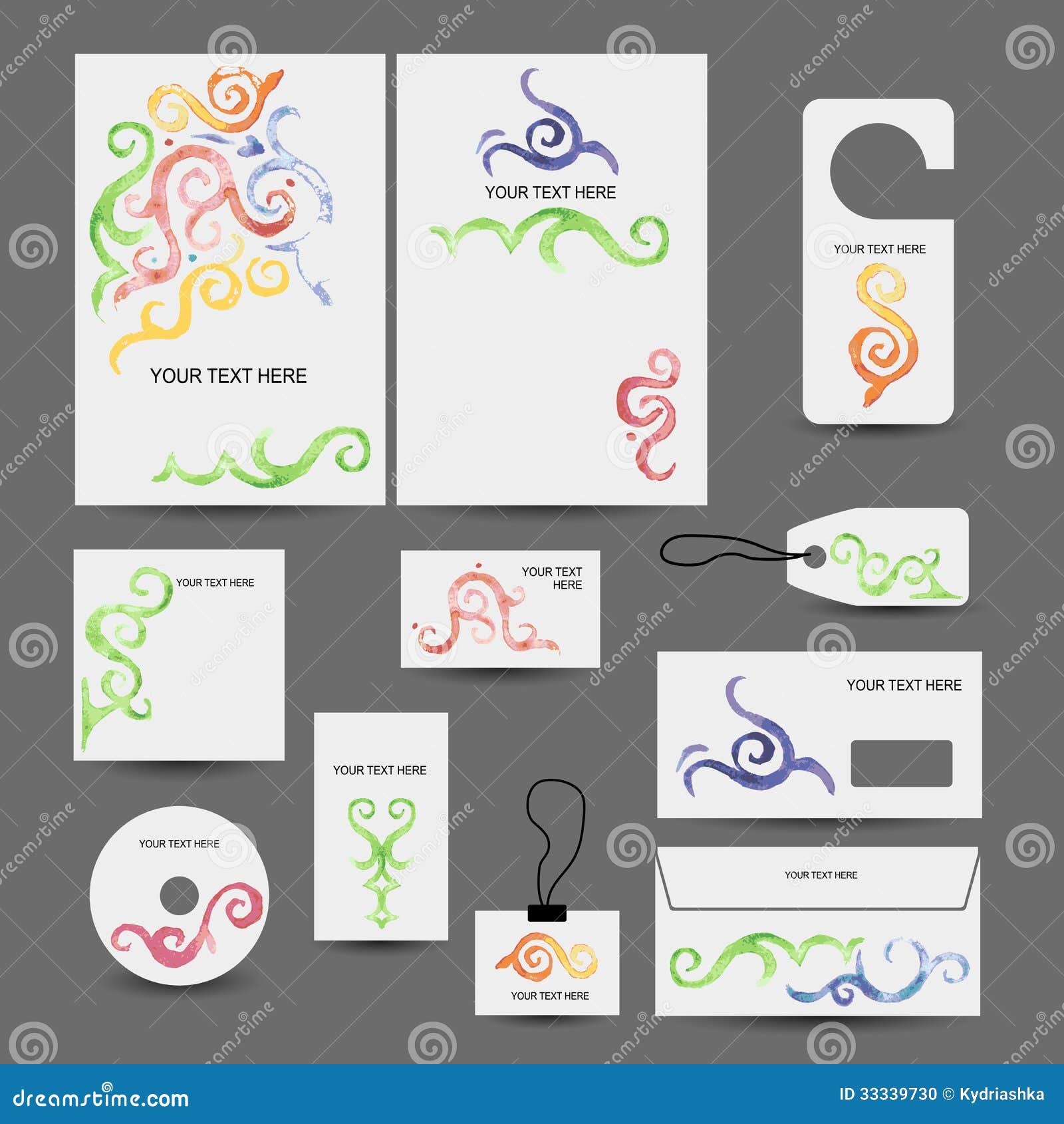 Corporate Business Style Design: Folder, Labels, Stock Vector ...