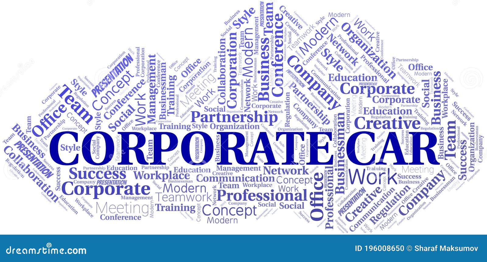 Corporate Car Vector Word Cloud, Made with Text only. Stock ...