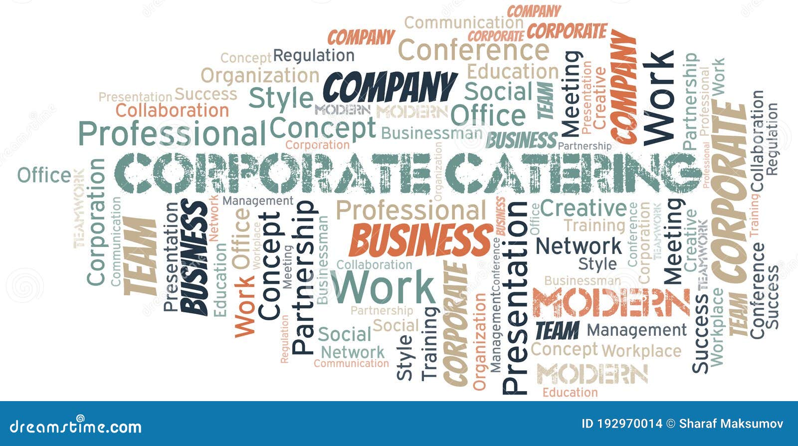 Corporate Catering Vector Word Cloud, Made with Text only. Stock Vector ...