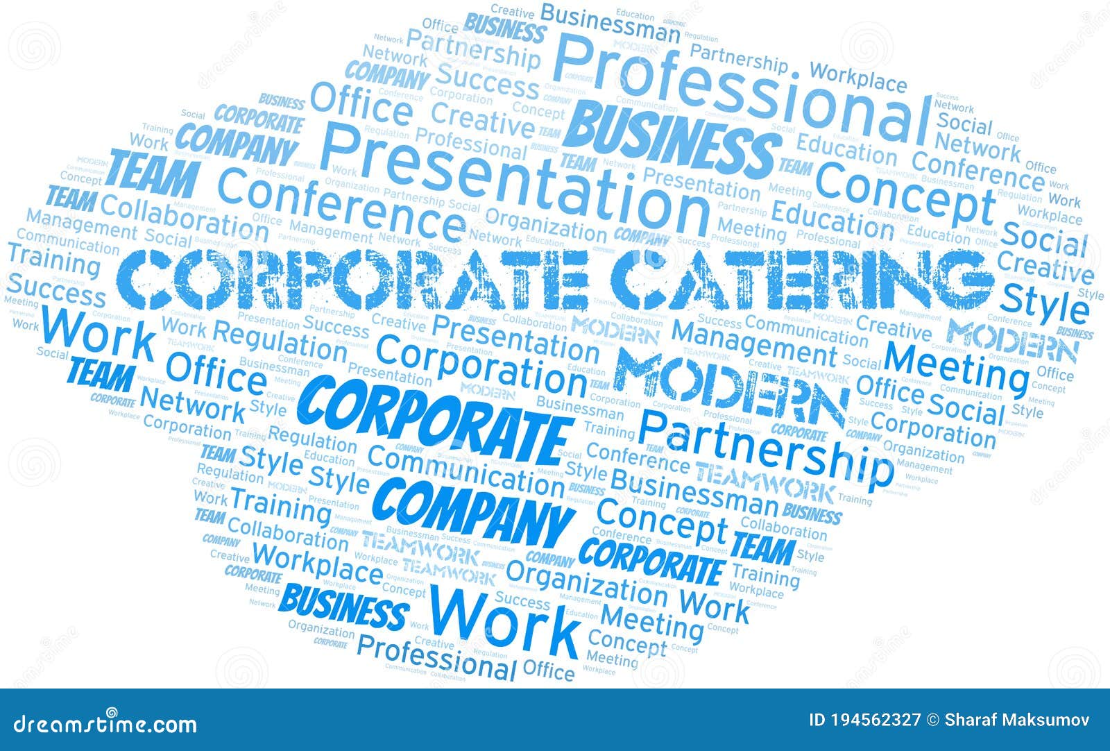 Corporate Catering Vector Word Cloud, Made with Text only. Stock ...