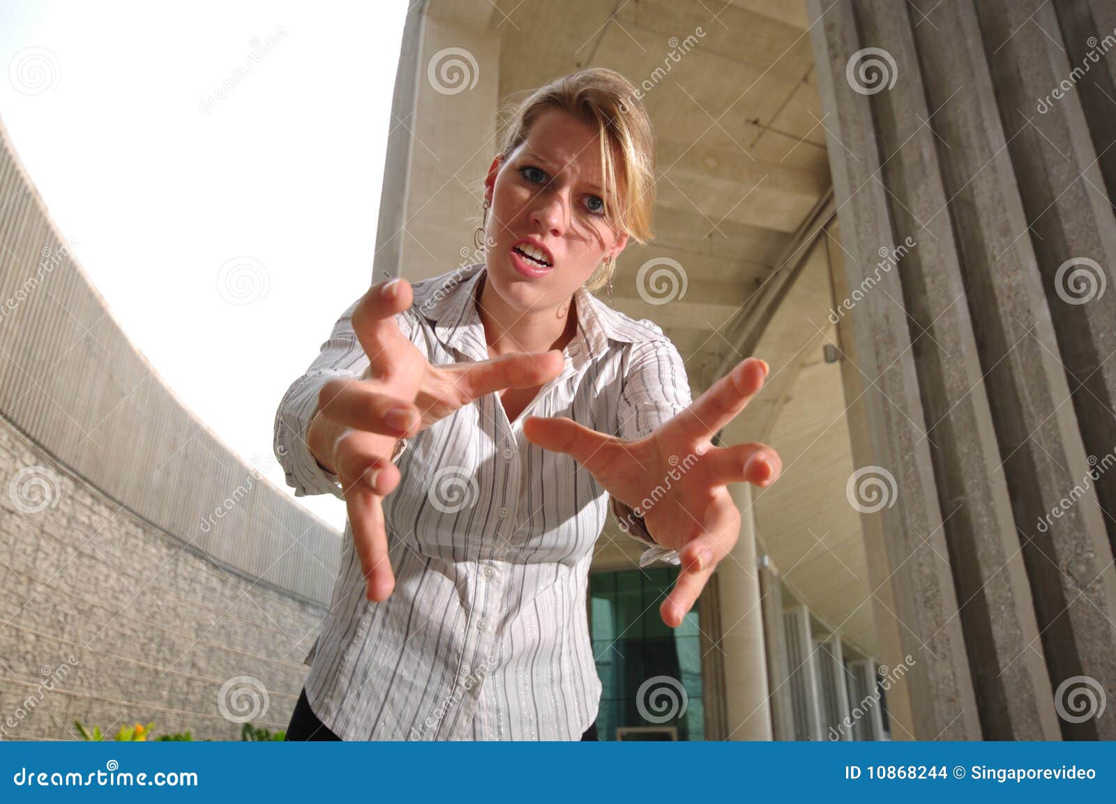 Corporate Caucasian Female Executive Feeling Angry Stock Photo - Image ...