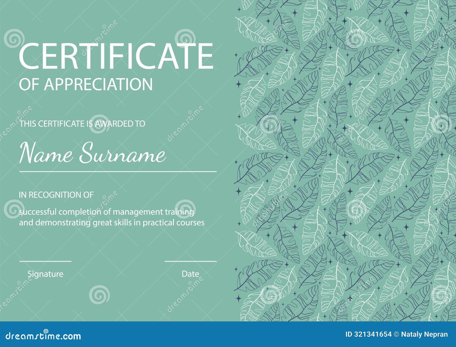 Corporate Certificate of Appreciation Template. Modern Certificate with ...