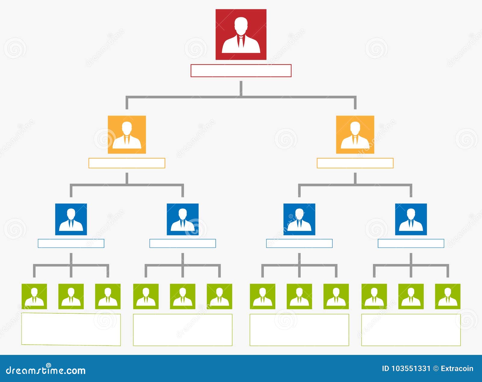 Corporate Chart in Business Stock Vector - Illustration of manager ...
