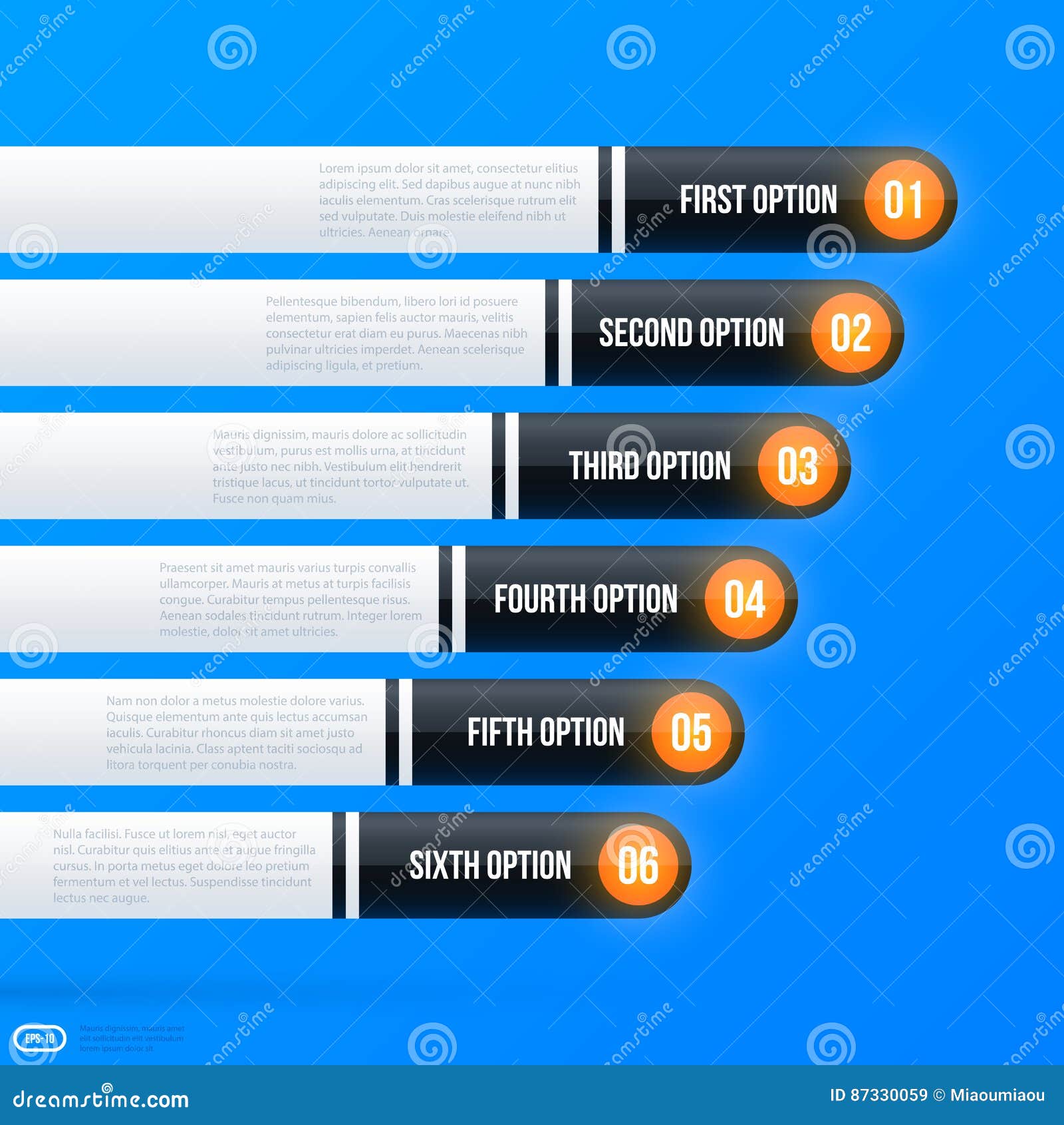 Corporate Chart Template on Bright Blue Background Stock Vector ...