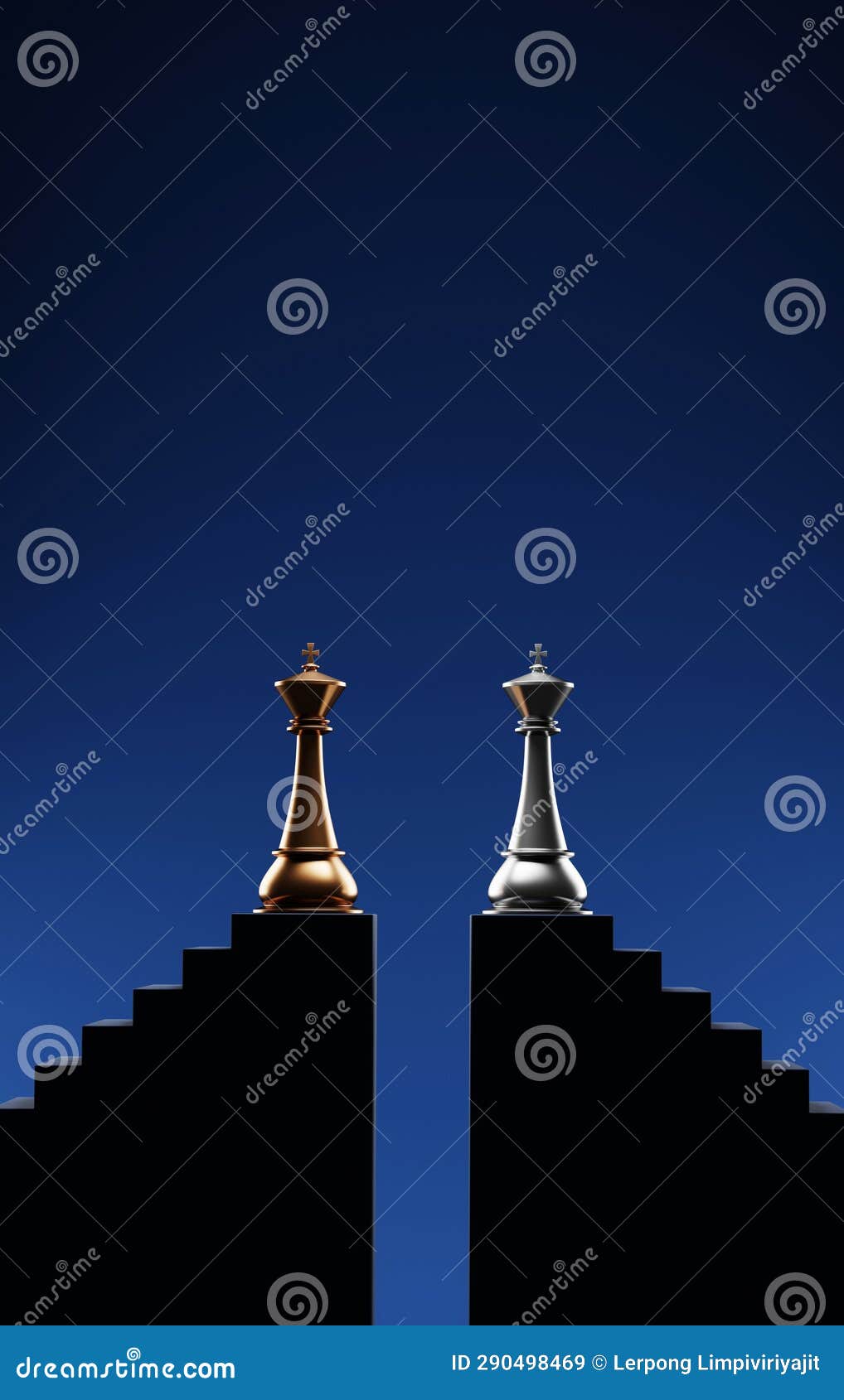Corporate Chess Battle Leadership and Strategy on Stairs Stock ...