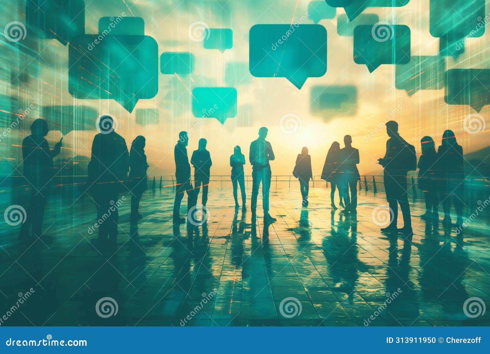 Corporate Communication Network Concept Stock Photo - Image of ...