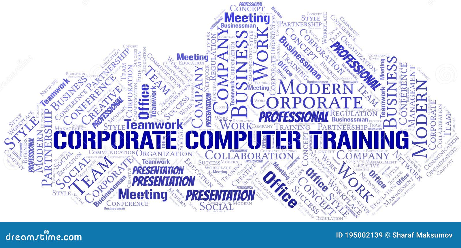 Corporate Computer Training Vector Word Cloud, Made with Text only ...