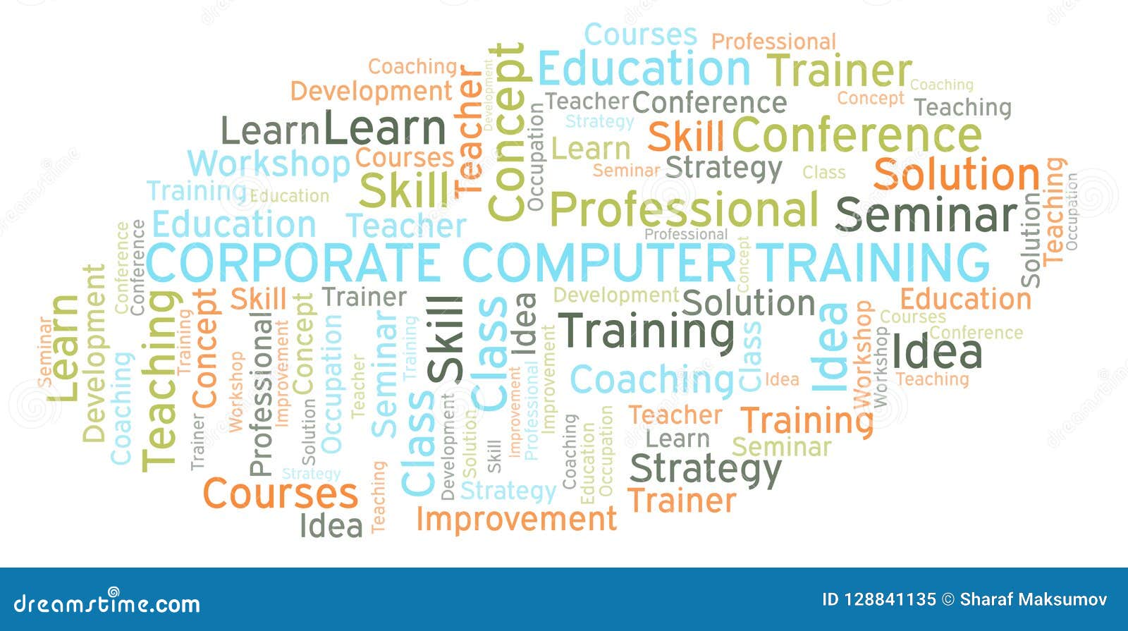 Corporate Computer Training Word Cloud. Stock Illustration ...