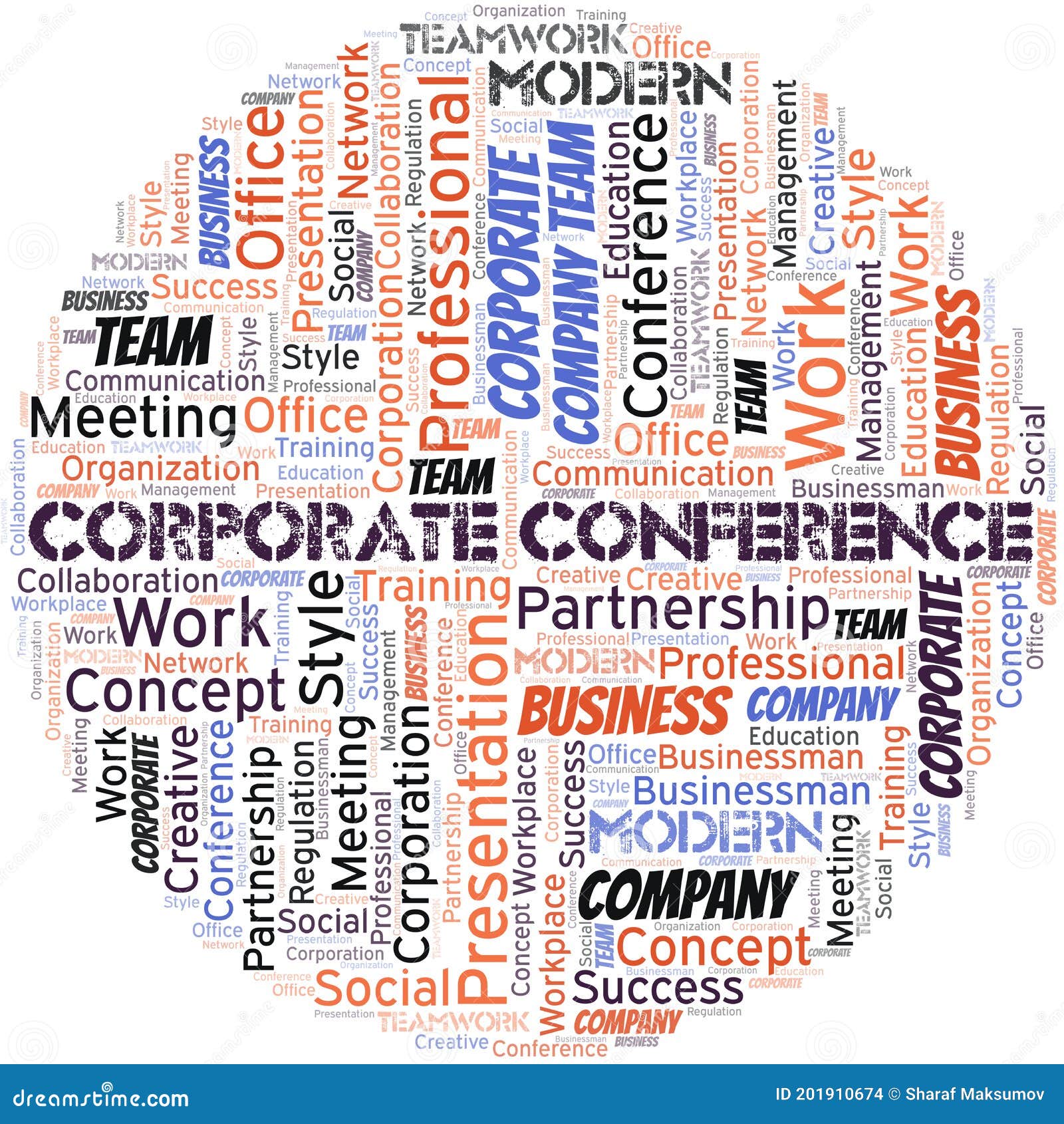 Corporate Conference Vector Word Cloud, Made with Text only. Stock ...