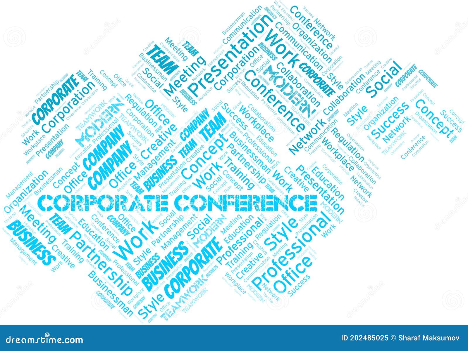 Corporate Conference Vector Word Cloud, Made with Text only. Stock ...