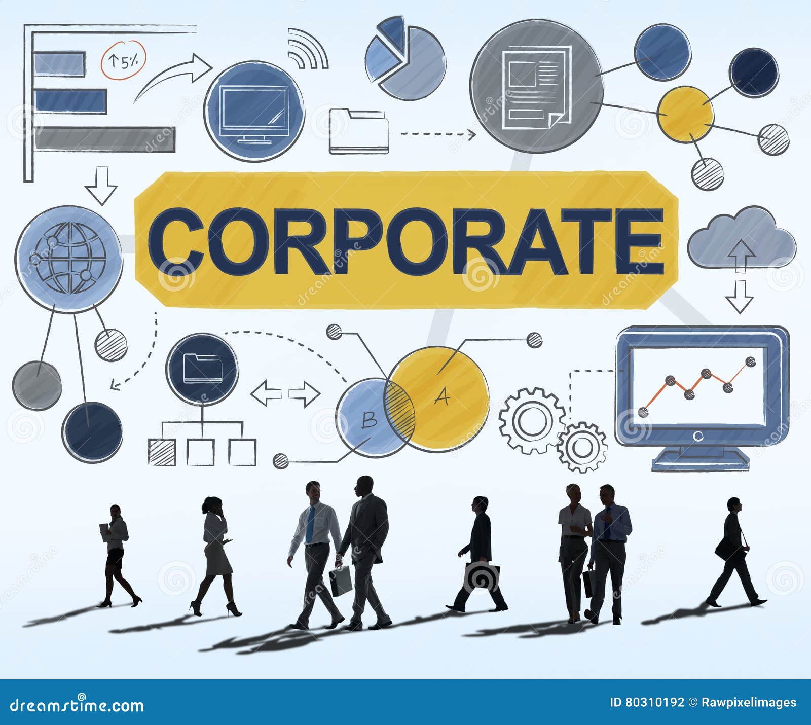 Corporate Connection Collaboration Teamwork Concept Stock Photo - Image ...