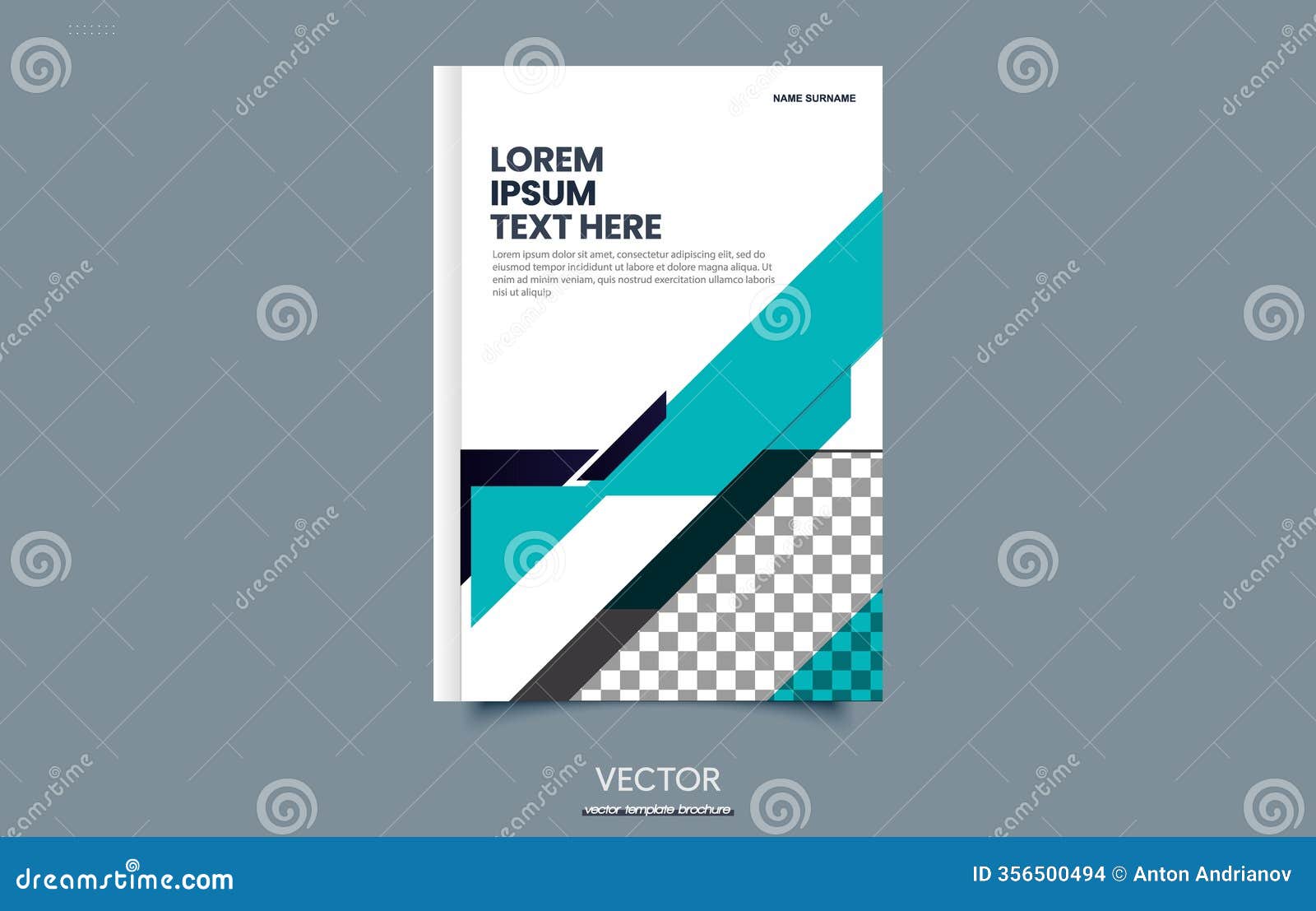 Corporate Cover Design with Geometric Shapes Background. Vector ...