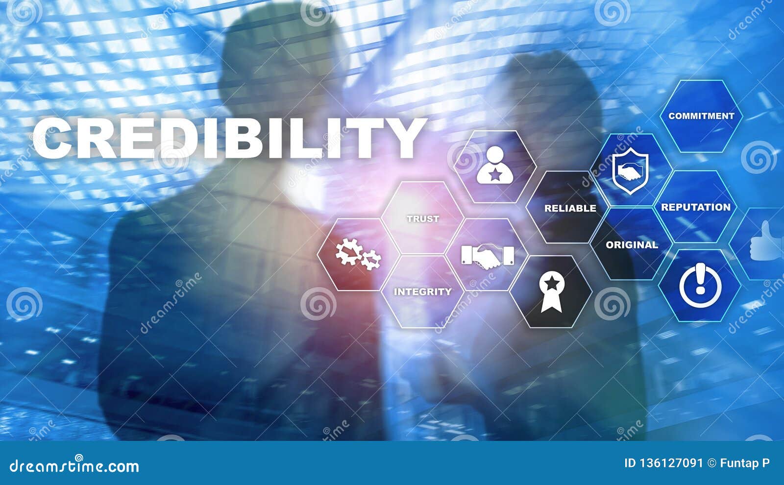 Corporate Credibility Improvement Concept. Multiple Exposure, Mixed ...