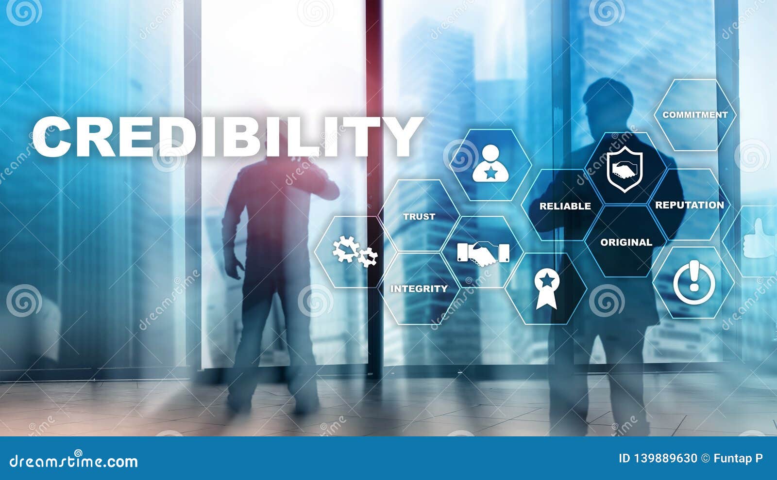Corporate Credibility Improvement Concept. Multiple Exposure, Mixed ...