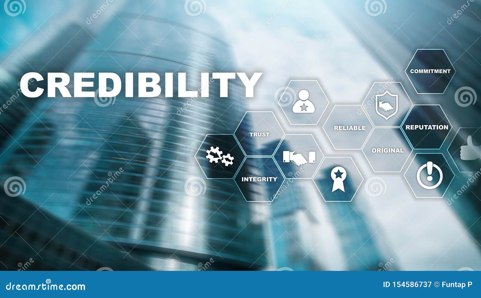 Corporate Credibility Improvement Concept. Multiple Exposure, Mixed ...