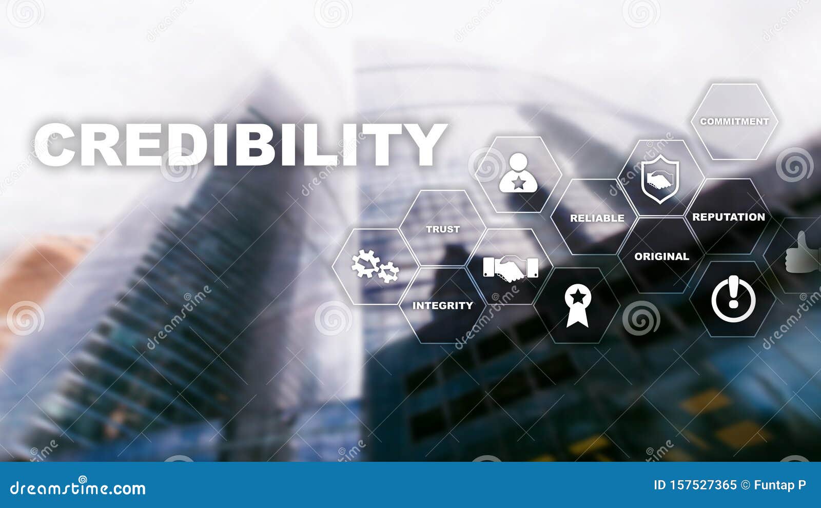 Corporate Credibility Improvement Concept. Multiple Exposure, Mixed ...