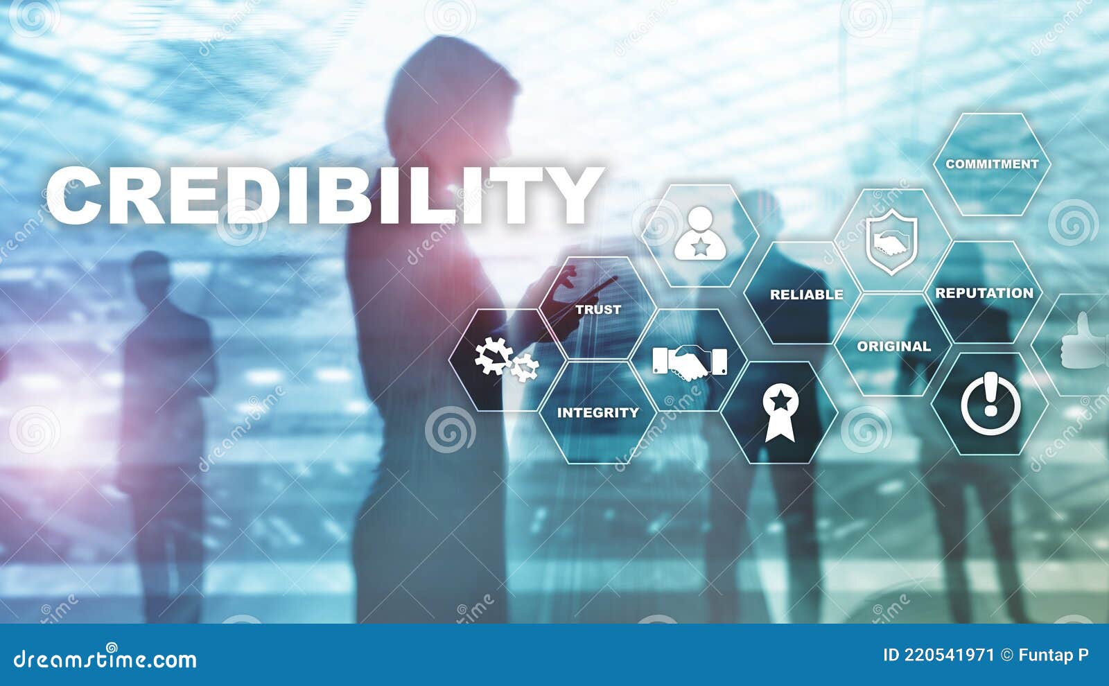 Corporate Credibility Improvement Concept. Multiple Exposure, Mixed ...