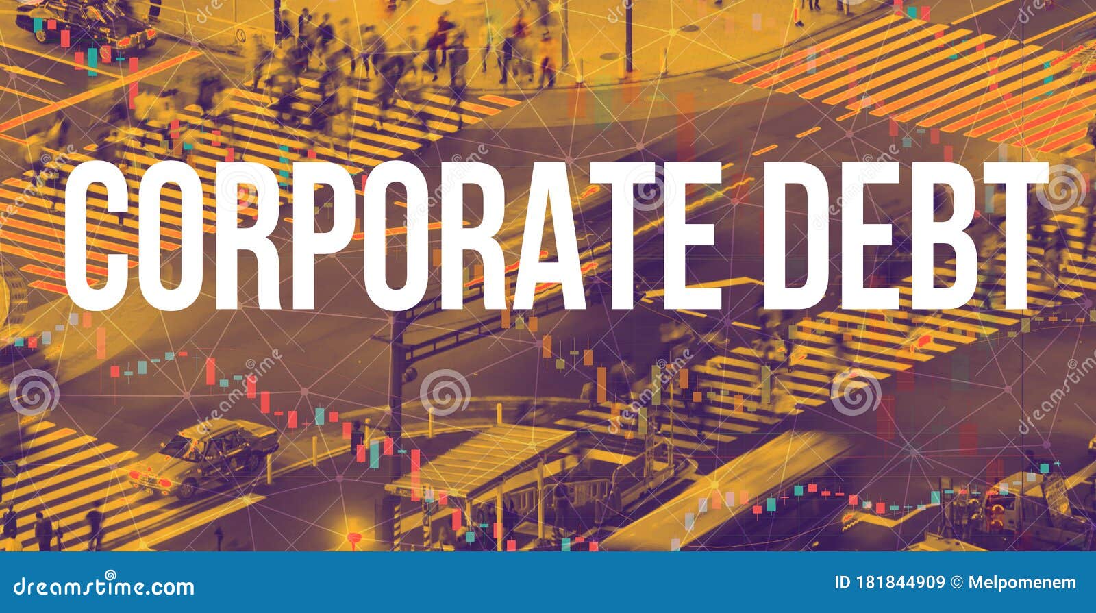 Corporate Debt Theme with a Busy Intersection Stock Image - Image of ...