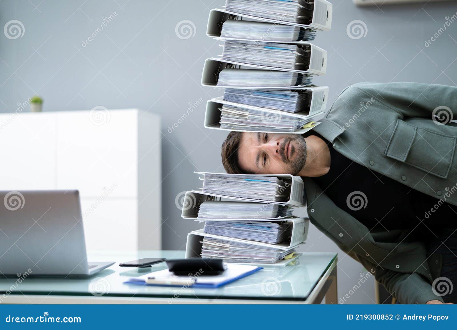 Corporate Desk Document Overload Stock Photo - Image of overload ...