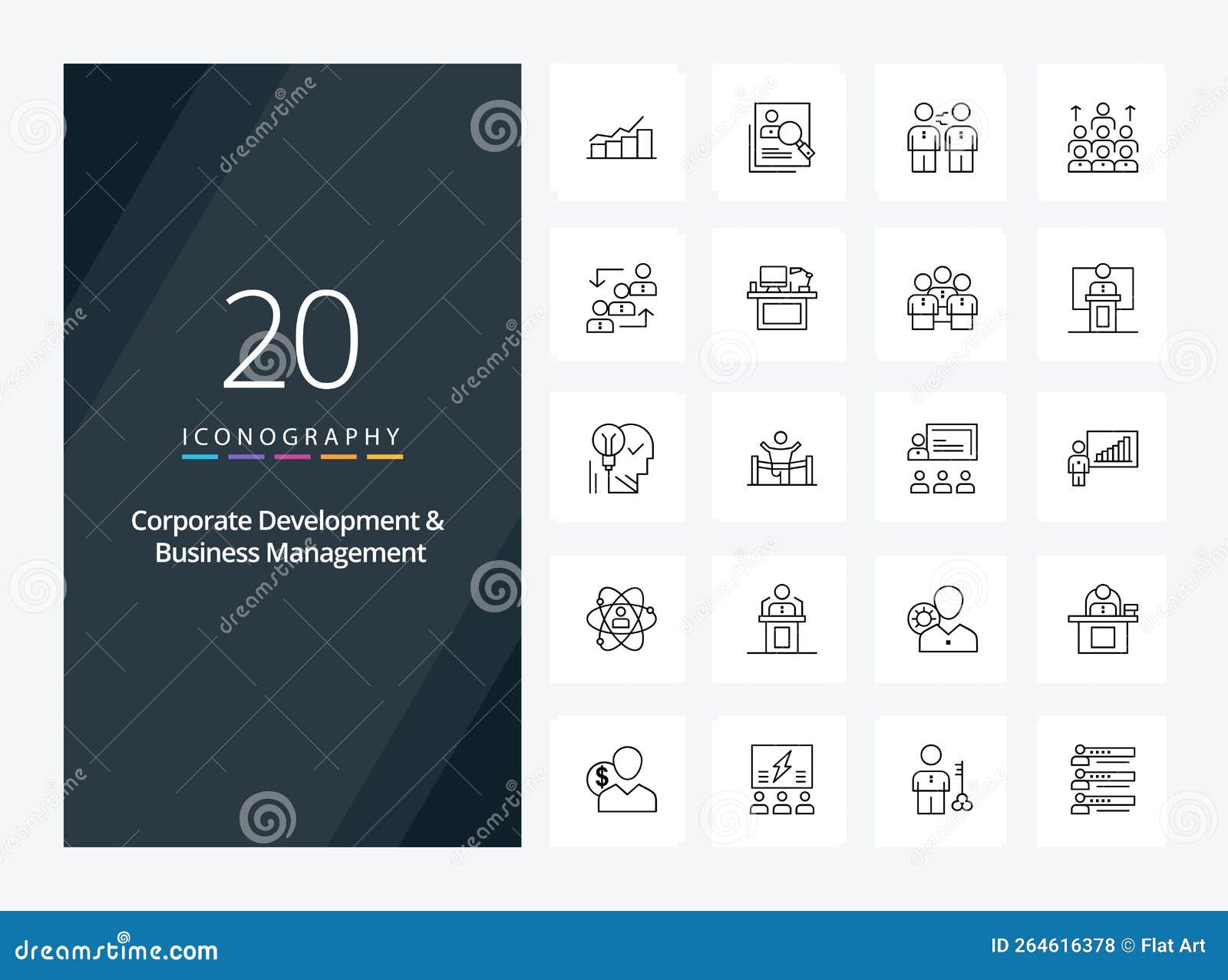20 Corporate Development and Business Management Outline Icon for ... 20 Corporate Development and Business Management Outline Icon for ...