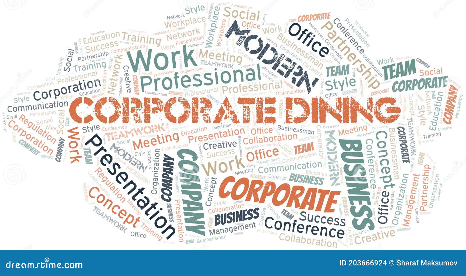 Corporate Dining Vector Word Cloud, Made with Text only. Stock ...