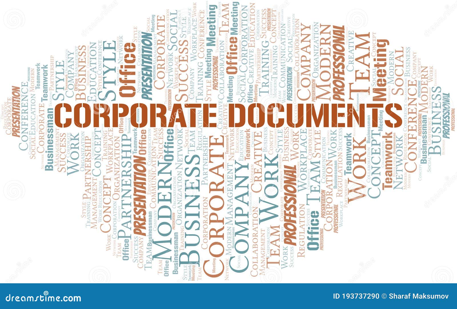 Corporate Documents Vector Word Cloud, Made with Text only. Stock ...