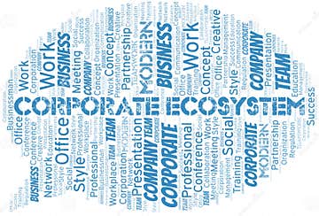 Corporate Ecosystem Vector Word Cloud, Made with Text only. Stock ...