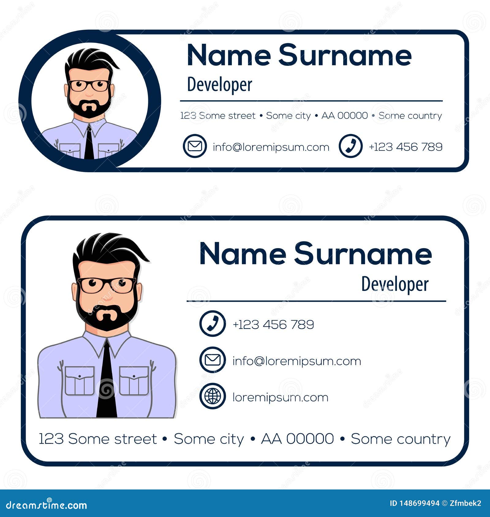 Email Signature Templates Cartoon Vector | CartoonDealer.com #163279149