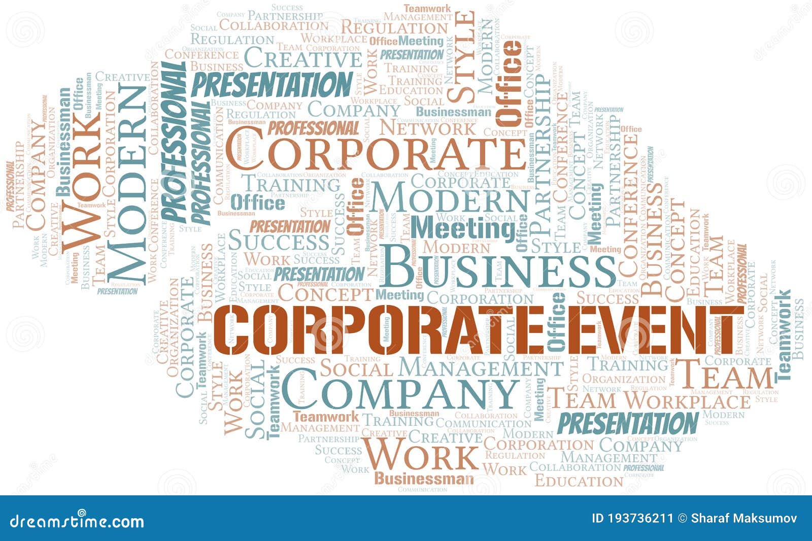 Corporate Event Vector Word Cloud, Made with Text only. Stock Vector ...