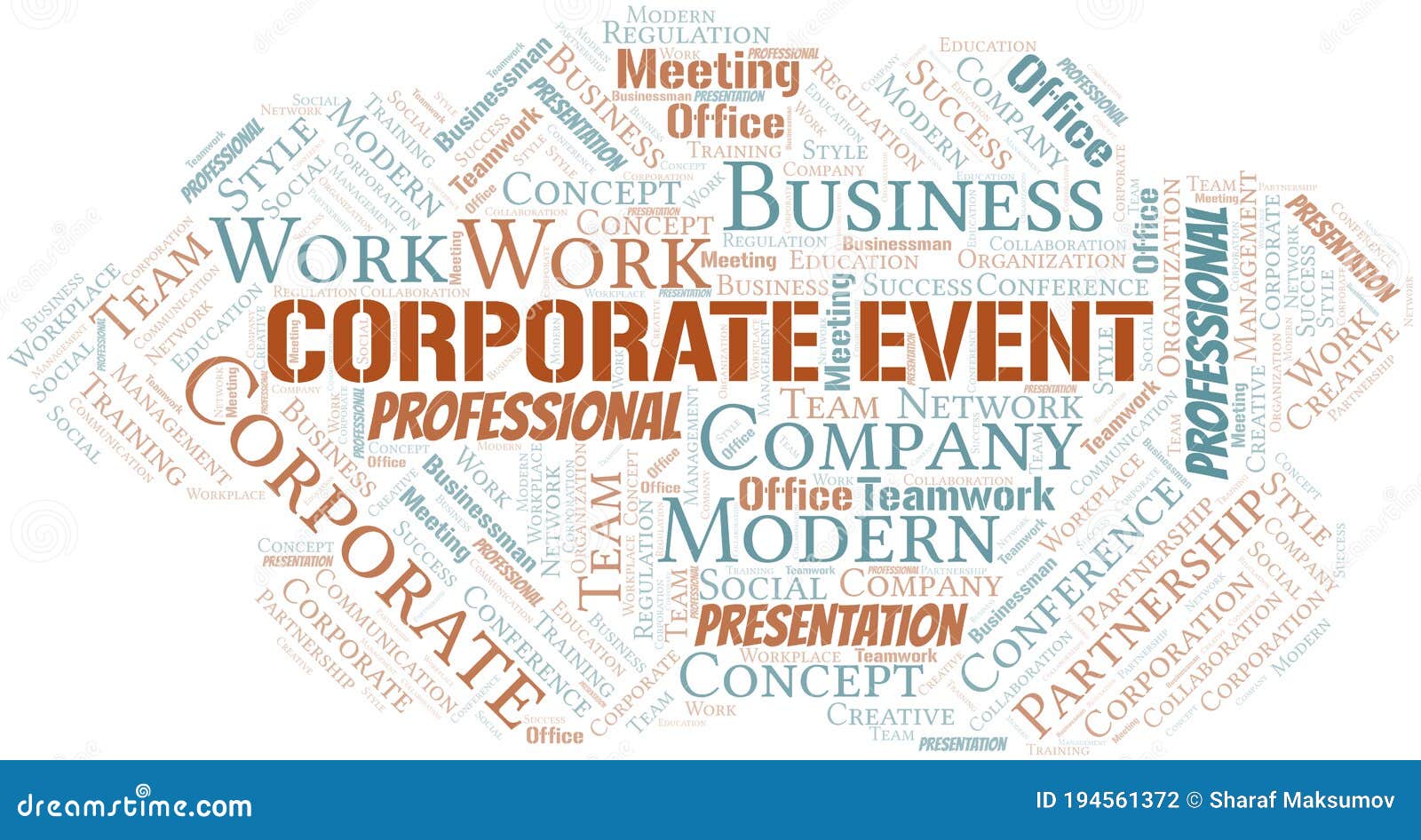 Corporate Event Vector Word Cloud, Made with Text only. Stock ...